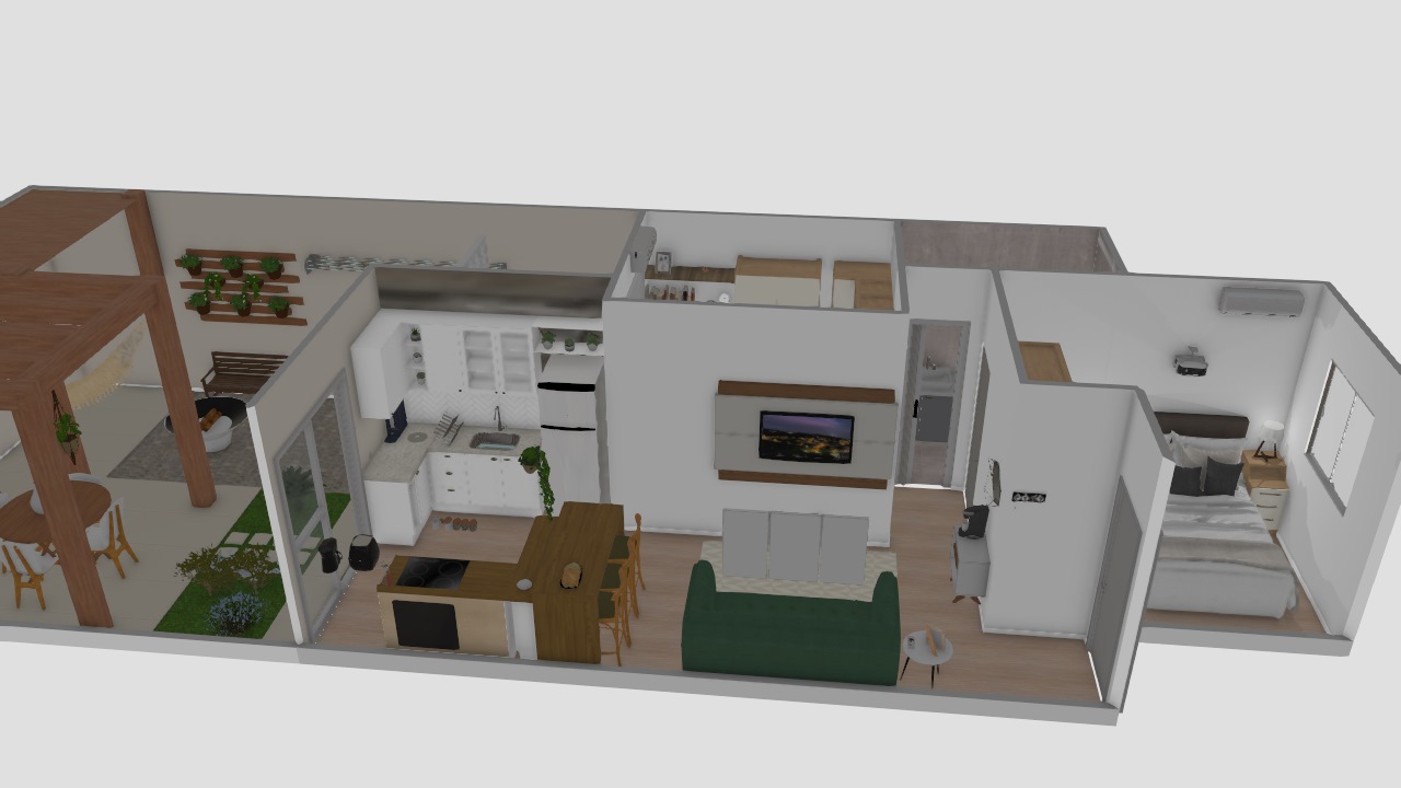 Garden RNI medidas corretas muro quintal de Heloisa Pavinato - Mooble