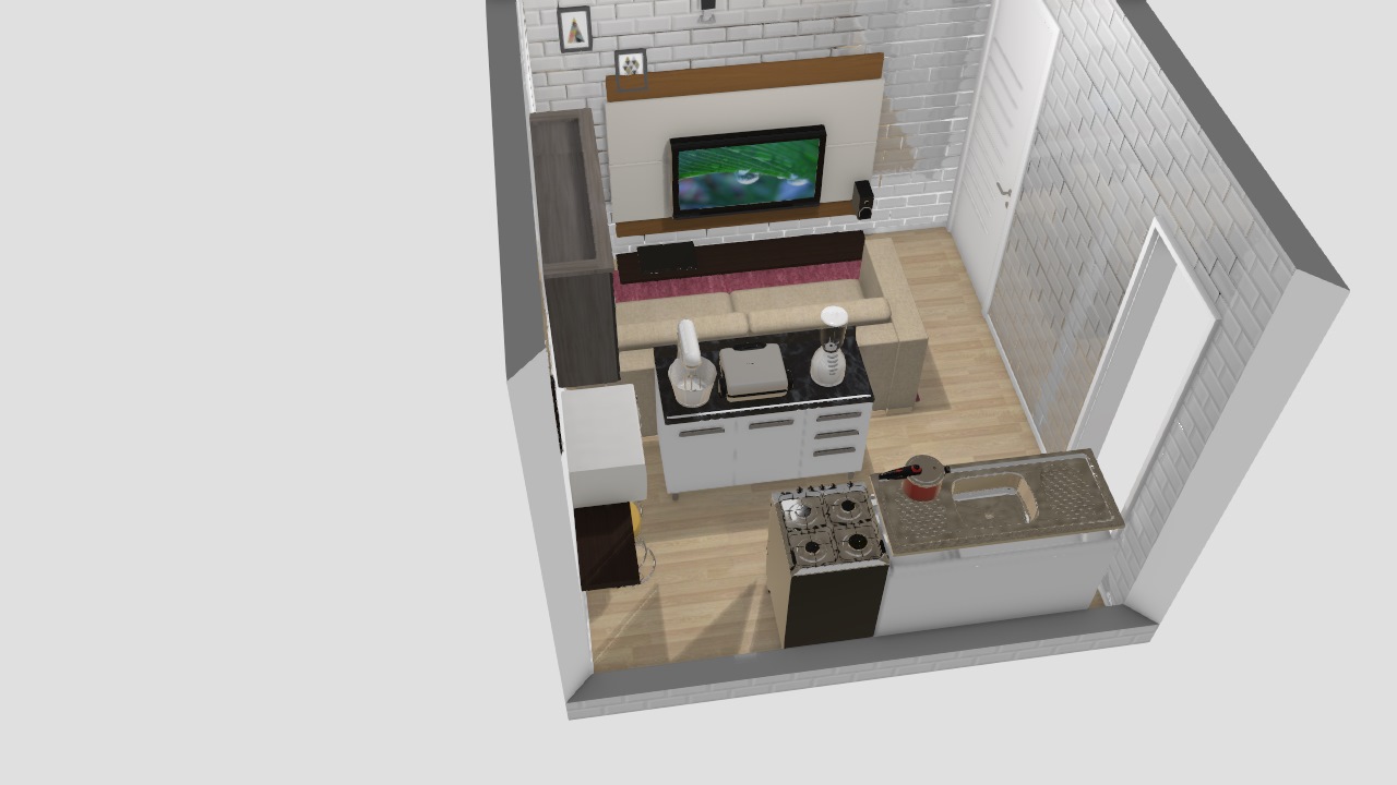 projeto casa de 2 comodos de Adrielly - Mooble